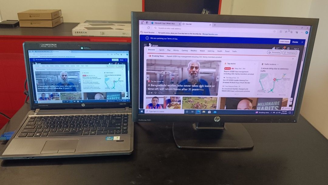 HP MONITOR SIZE 20 HD- PRO DISPLAY P201, Computers & Tech, Parts ...