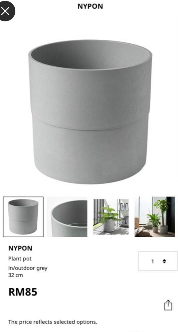Ikea Nypon Plant Pot 32cm, Furniture & Home Living, Gardening, Pots ...