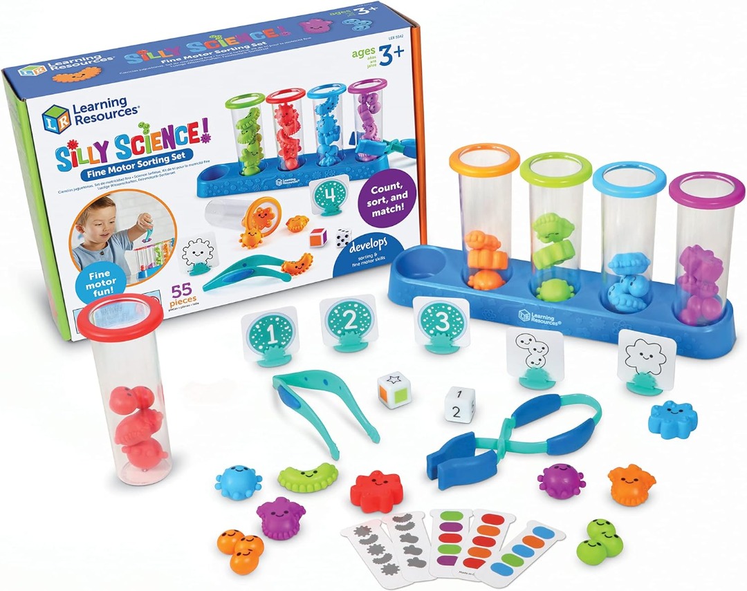 Learning Resources Silly Science Fine Motor Sorting Set, STEM Toys for Kids, Educational Toy ...