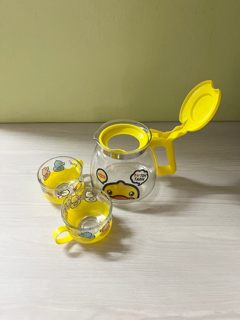 Lipton limited edition B.duck glass teapot and cup set, Furniture ...