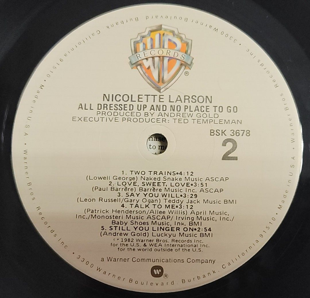 LP Nicolette Larson All Dressed Up And No Place To Go 1982 Greatest ...