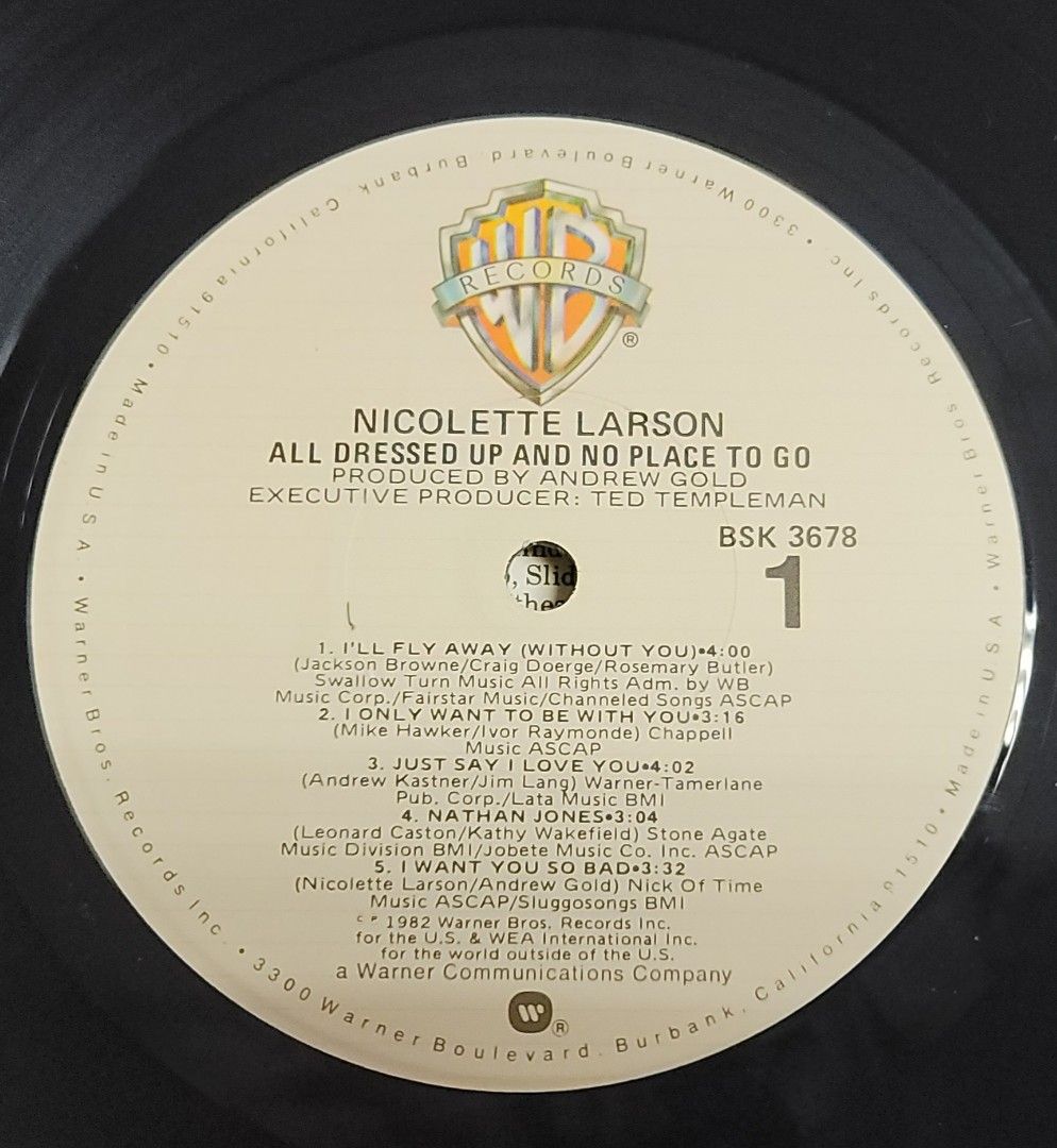 LP Nicolette Larson All Dressed Up And No Place To Go 1982 Greatest ...