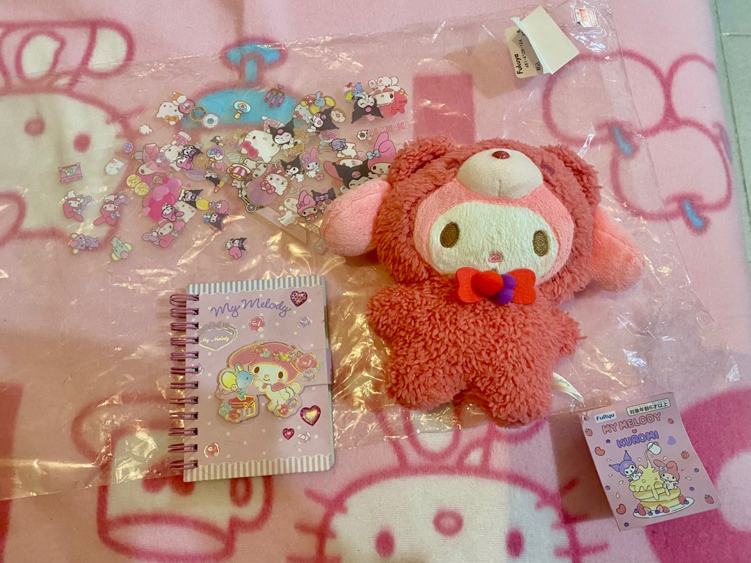 Melody bear latte plushie With free mini note book & stickers, Hobbies ...