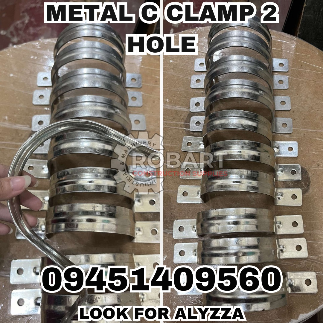 METAL C CLAMP 2 HOLE, Commercial & Industrial, Construction Tools ...