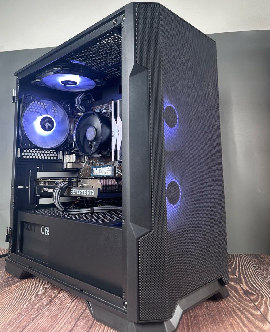 Mid Range Full Black Gaming Pc, Computers & Tech, Desktops on Carousell