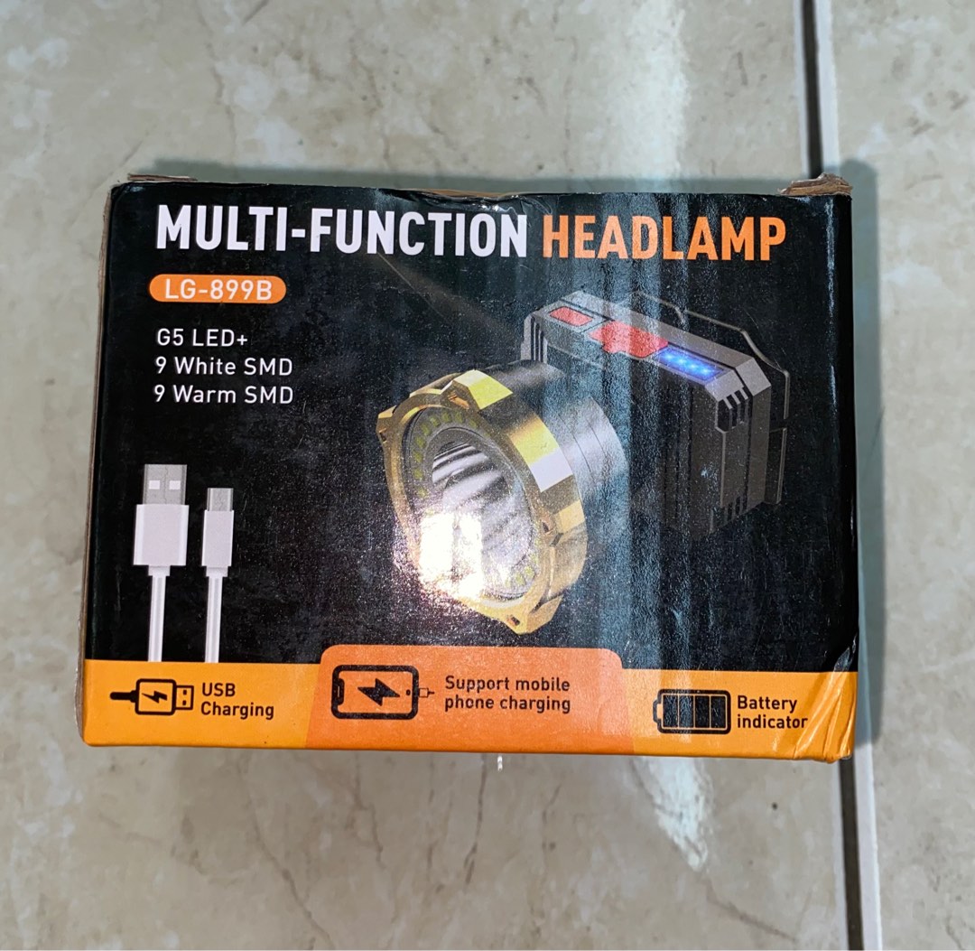 Multi Function Headlamp, Sports Equipment, Hiking & Camping on Carousell