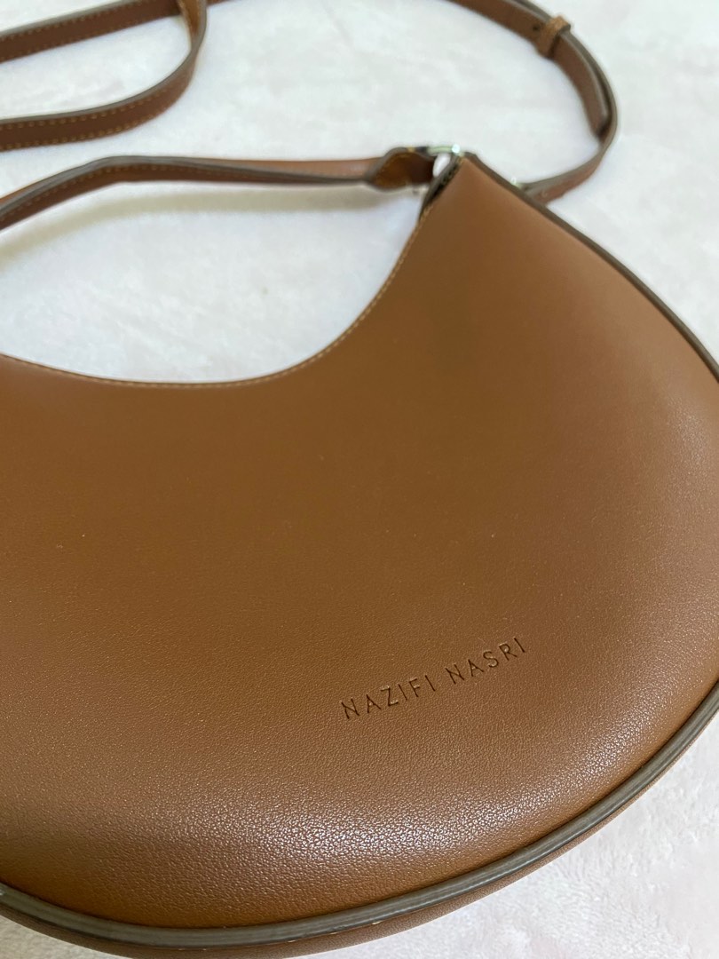 Nazifi Nasri Moon Bag in Brown, Women's Fashion, Bags & Wallets, Cross ...