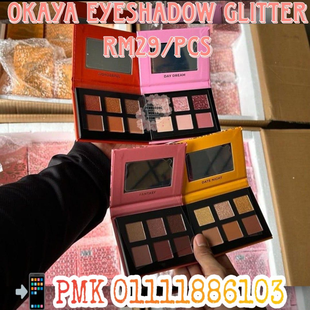 Okaya eyeshadow glitter terbaru 2024, Beauty & Personal Care, Face ...