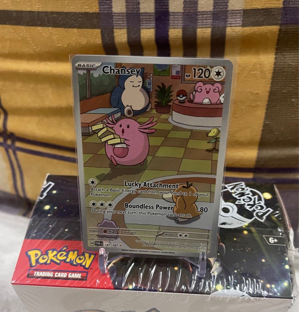Pokemon TCG Chansey - 187/167 - Illustration Rare Twilight Masquerade ...
