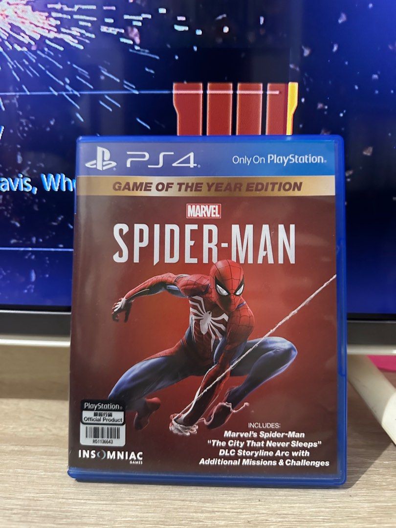 Ps4/ Playstation 4 Disc Cd Games Spiderman Game of The Year GOTY, Video ...