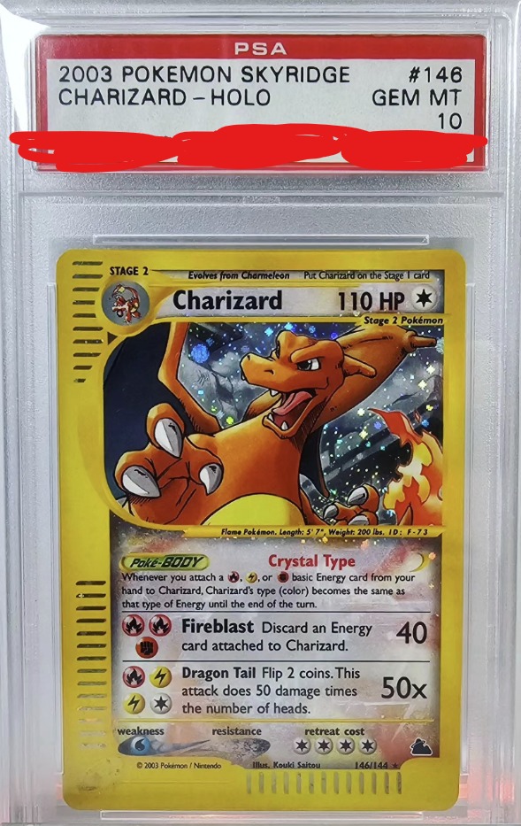 psa 10 skyridge charizard holo, Hobbies & Toys, Toys & Games on Carousell