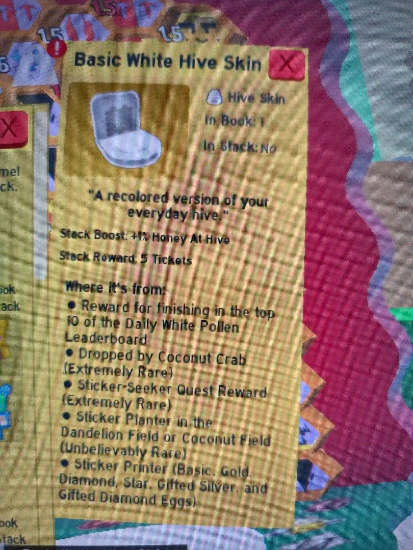 Roblox Bee Swarm Simulator White Hive Skin, Video Gaming, Video Games ...