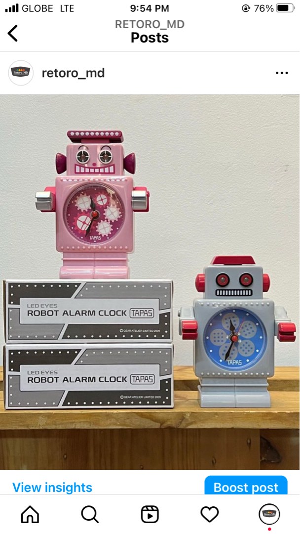 Robot Alarm Clock, Hobbies & Toys, Memorabilia & Collectibles, Vintage ...