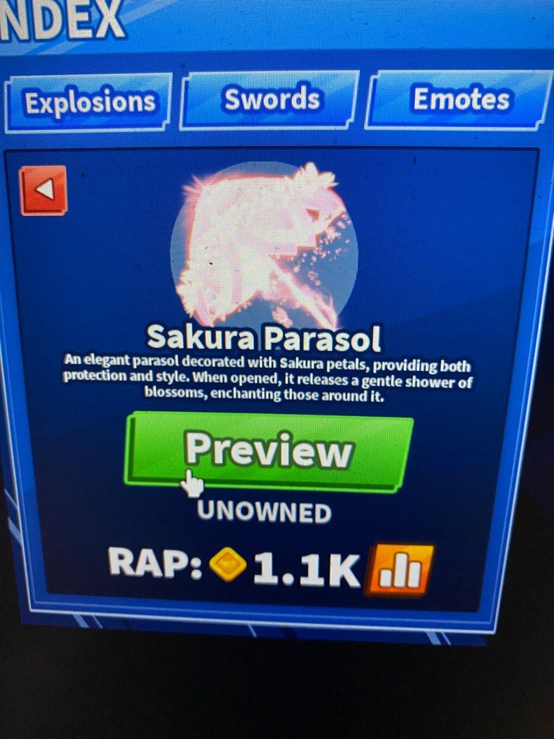 SAKURA PARASOL BLADE BALL, Video Gaming, Video Games, Others on Carousell