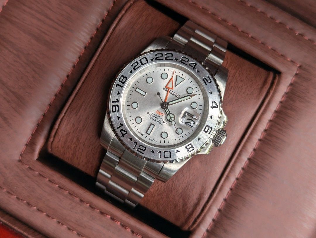 Seiko Mod Custom Explorer GMT NH34, Men's Fashion, Watches ...