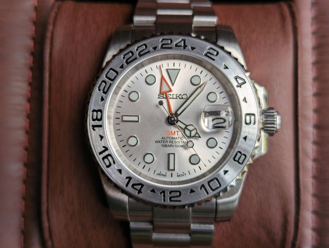 Seiko Mod Custom Explorer GMT NH34, Men's Fashion, Watches ...