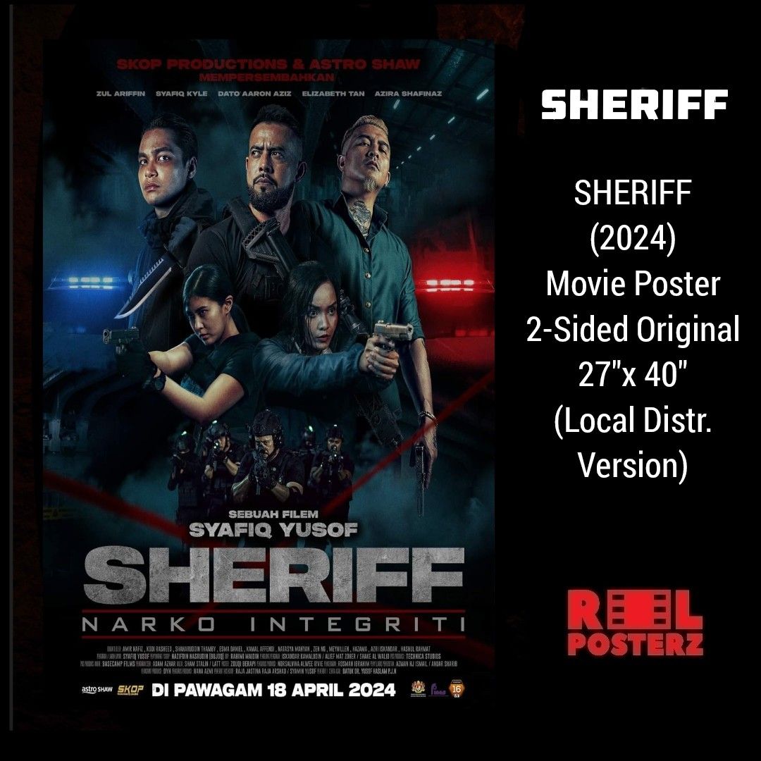 SHERIFF (2024) Movie Poster 2-Sided Original 27"x 40" (Local Distr. Version), Furniture & Home ...