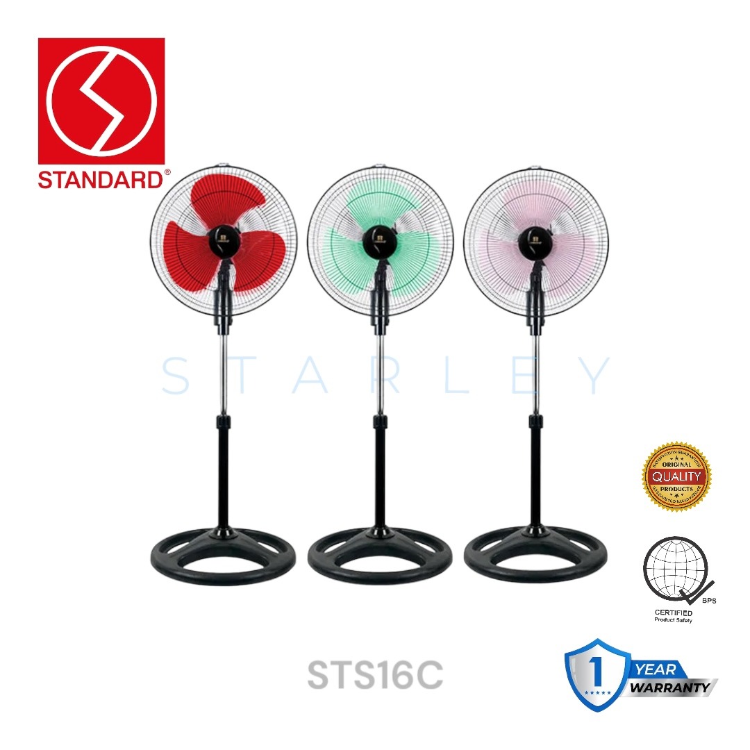 STANDARD Stand Fan 16" Wide Blade (STS16C), Furniture & Home Living ...
