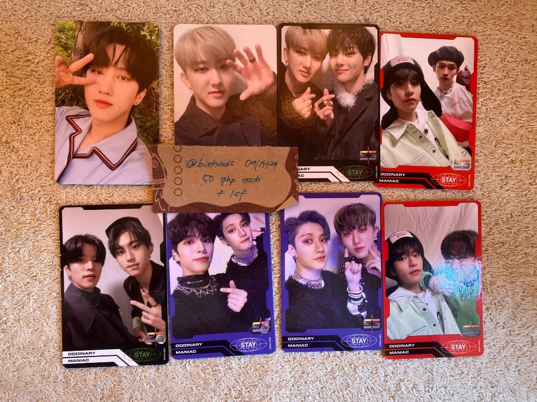 stray kids skz photocards unit oddinary stay 2nd gen bang chan lee know changbin han jisung ...