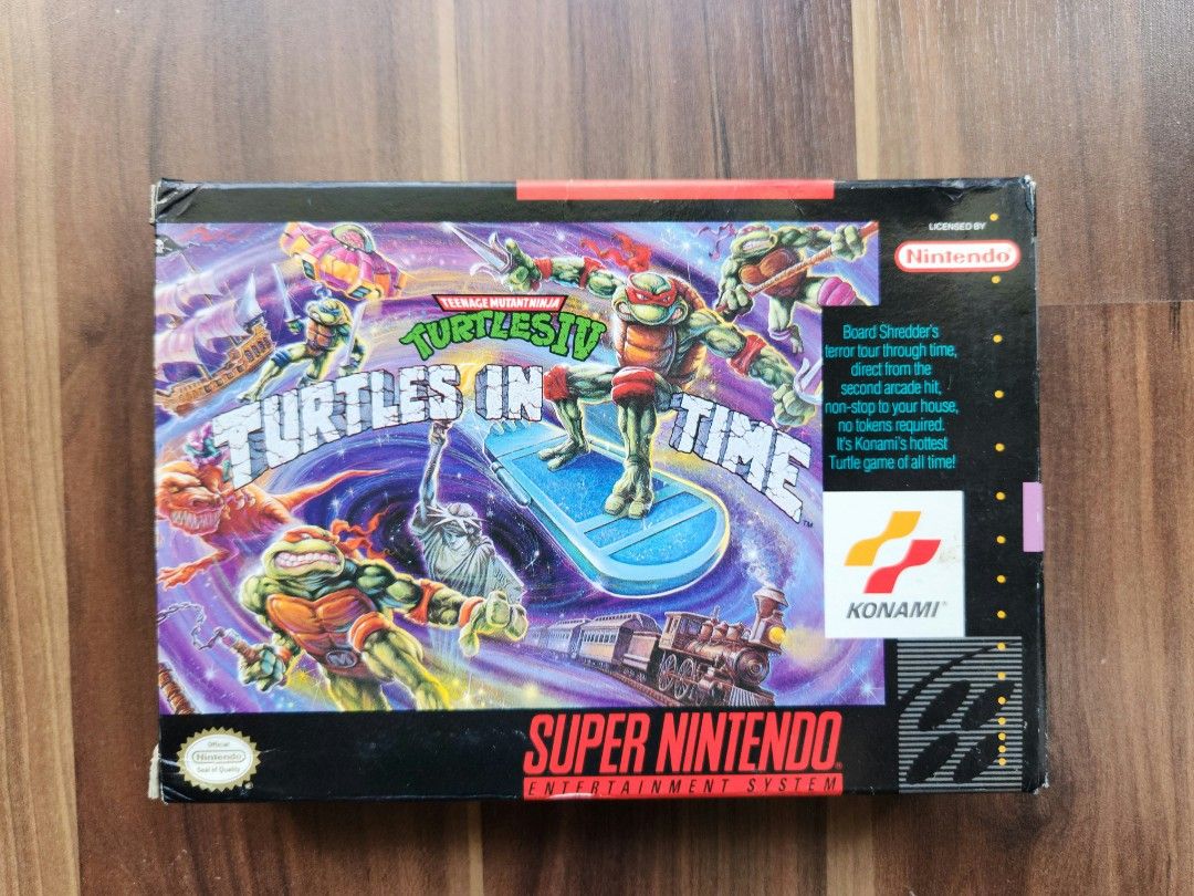 Teenage Mutant Ninja Turtles IV Turtles in Time SNES Super Nintedo ...