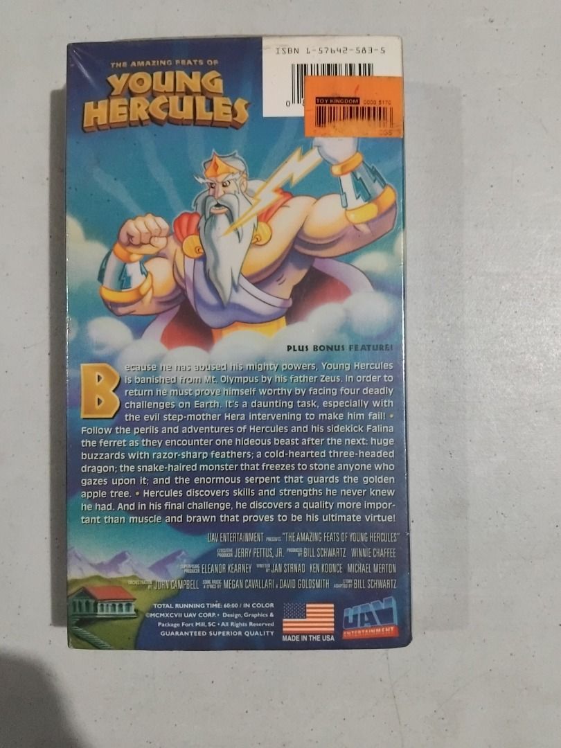The Amazing Feats of Young Hercules - VHS - Sealed, Hobbies & Toys ...