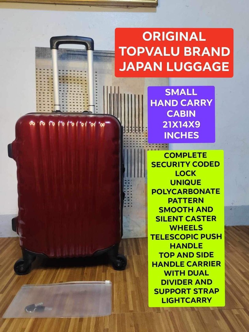 TOPVALU BRAND IMPORTED FROM JAPAN SMALL,HAND CARRY CABIN SIZE LUGGAGE ...