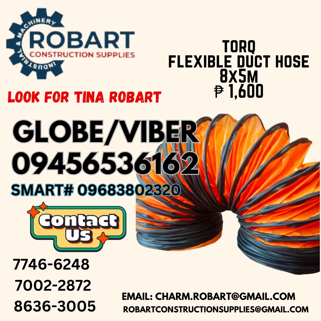 Torq Flexible Duct Hose 8x5M, Commercial & Industrial, Construction ...