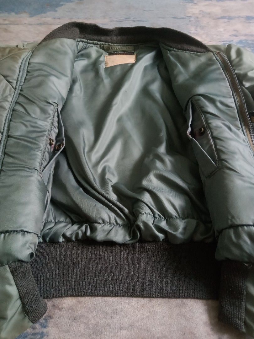 US ARMY FLIGHT BOMBER JACKET B-15D MOD MILITARY ARMY OG OLIVE DRAB SAGE ...