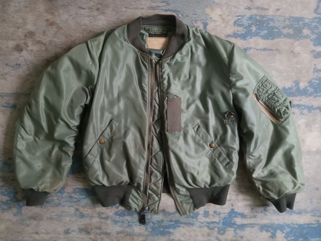 US ARMY FLIGHT BOMBER JACKET B-15D MOD MILITARY ARMY OG OLIVE DRAB SAGE ...