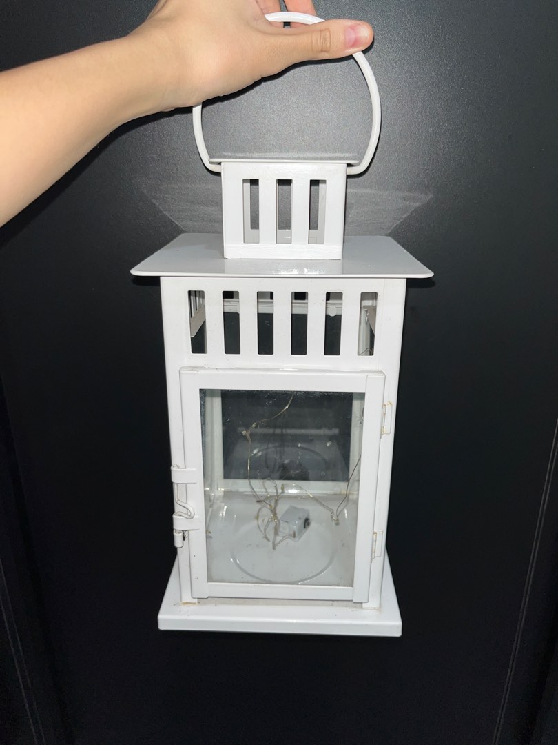 White lantern display case, Furniture & Home Living, Outdoor Furniture ...