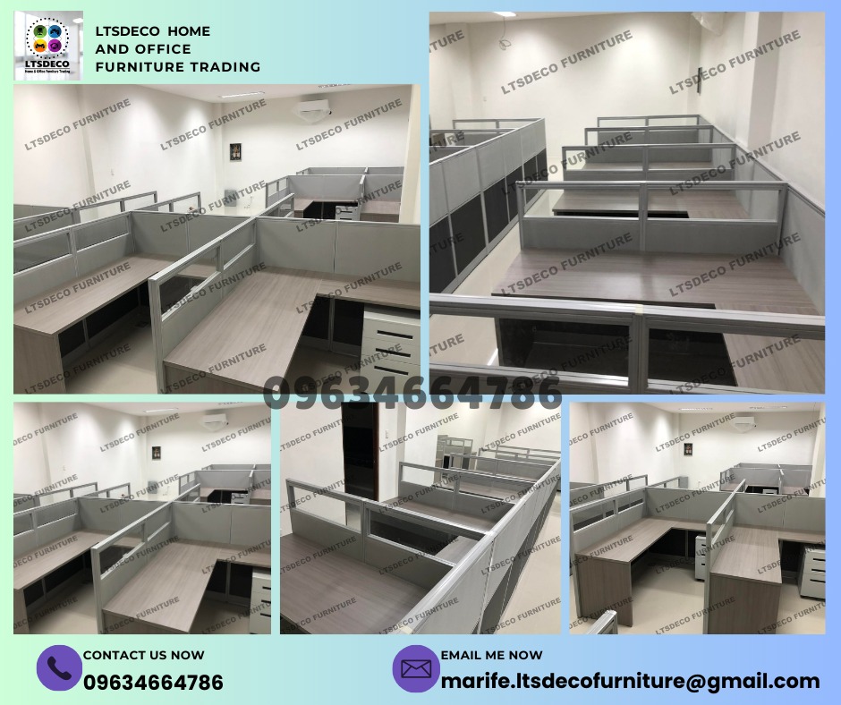 WORKSTATION CALL CENTER TABLE OFFICE PARTITION, Furniture & Home Living ...