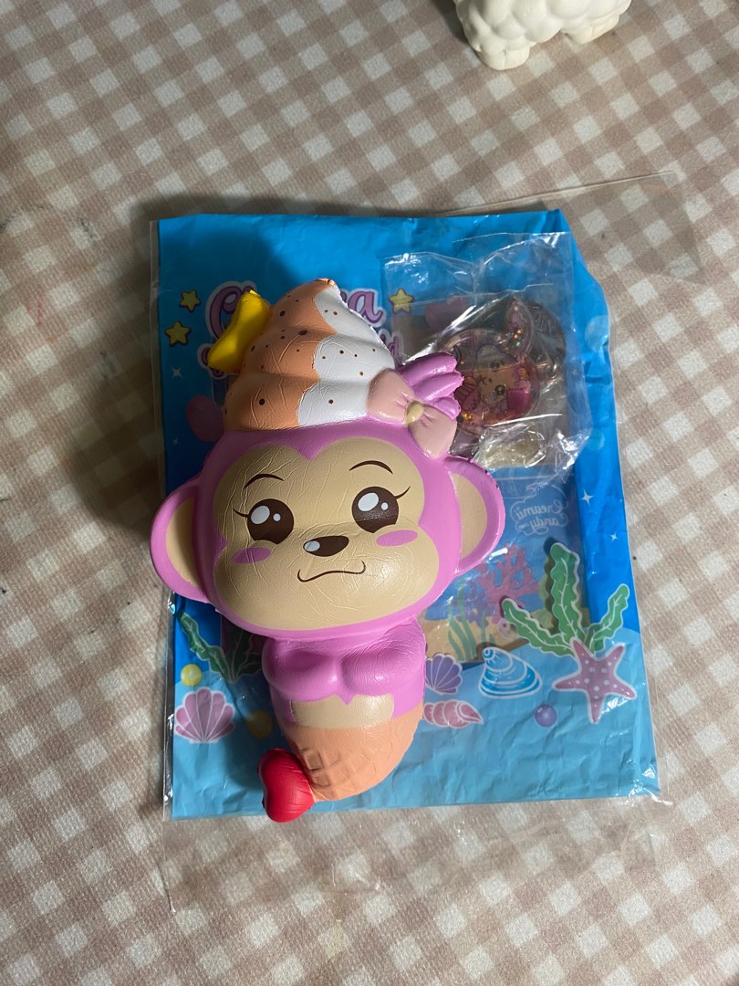 Yummi Cheeka Monkey Mermaid squishy, Hobbies & Toys, Toys & Games on ...