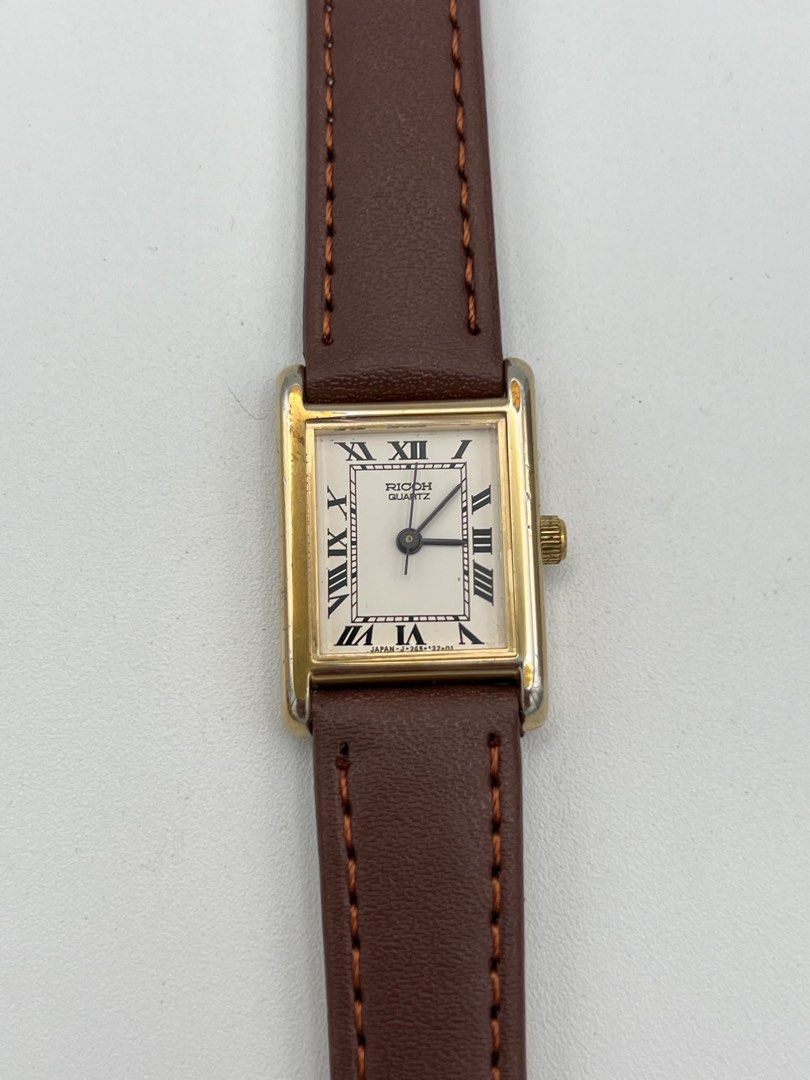 1990s Ricoh Tank Roman Dial, Luxury, Watches on Carousell