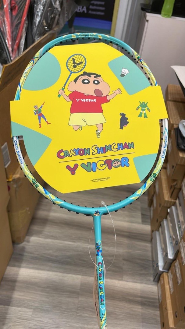 [4UG5] Victor x ShinChan AuraSpeed Series Badminton Racket, Sports ...