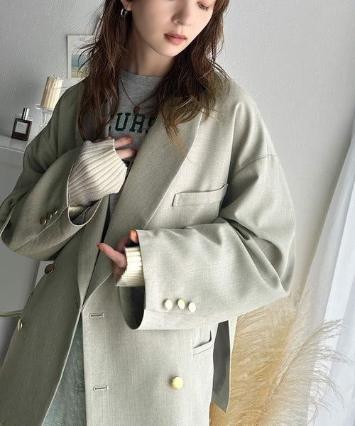 預購 日本品牌 Classical Elf oversize 西裝外套 5色4碼, 女裝, 外套及戶外衣服 - Carousell