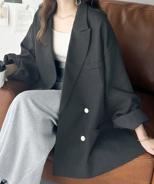 預購 日本品牌 Classical Elf oversize 西裝外套 5色4碼, 女裝, 外套及戶外衣服 - Carousell
