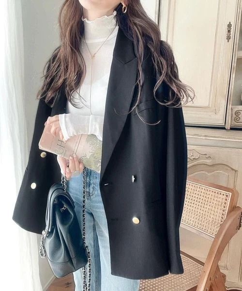 預購 日本品牌 Classical Elf oversize 西裝外套 5色4碼, 女裝, 外套及戶外衣服 - Carousell