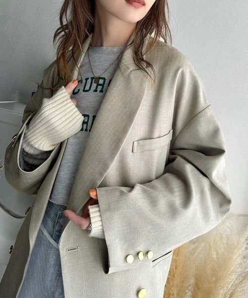 預購 日本品牌 Classical Elf oversize 西裝外套 5色4碼, 女裝, 外套及戶外衣服 - Carousell