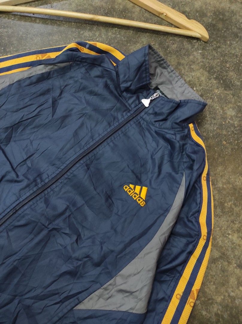 adidas small logo sulam three stripes tracktop jacket sweater ...