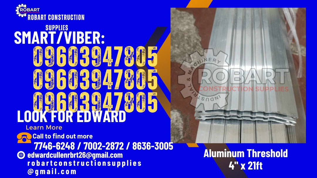Aluminum Threshold 4" x 21ft, Commercial & Industrial, Construction ...