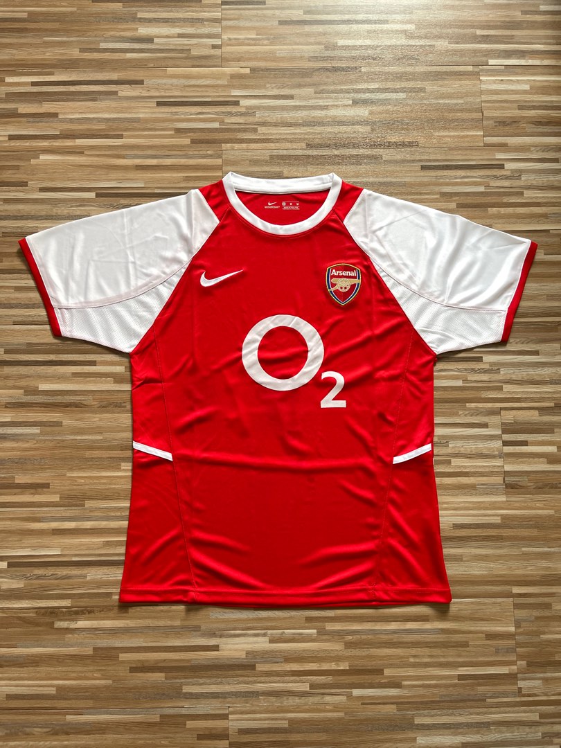 Arsenal 2002/04 Home O2 Jersey - Supporter Version Nike , Fesyen Pria ...