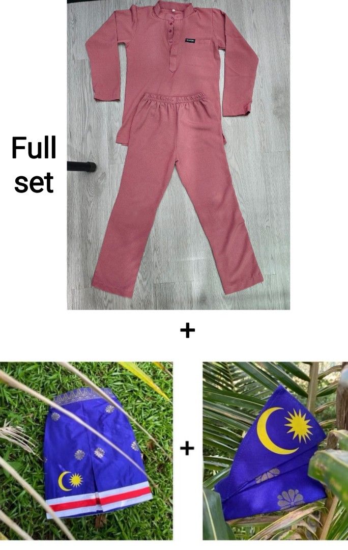Baju Melayu , Sampin , Tanjak (Merdeka), Babies & Kids, Babies & Kids ...