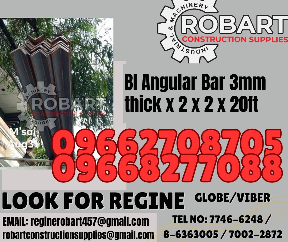 BI Angular Bar 3mm thick x 2 x 2 x 20ft, Commercial & Industrial ...