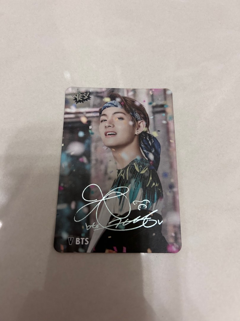 BTS V 銀簽 Yescard, 興趣及遊戲, 收藏品及紀念品, 韓流 - Carousell