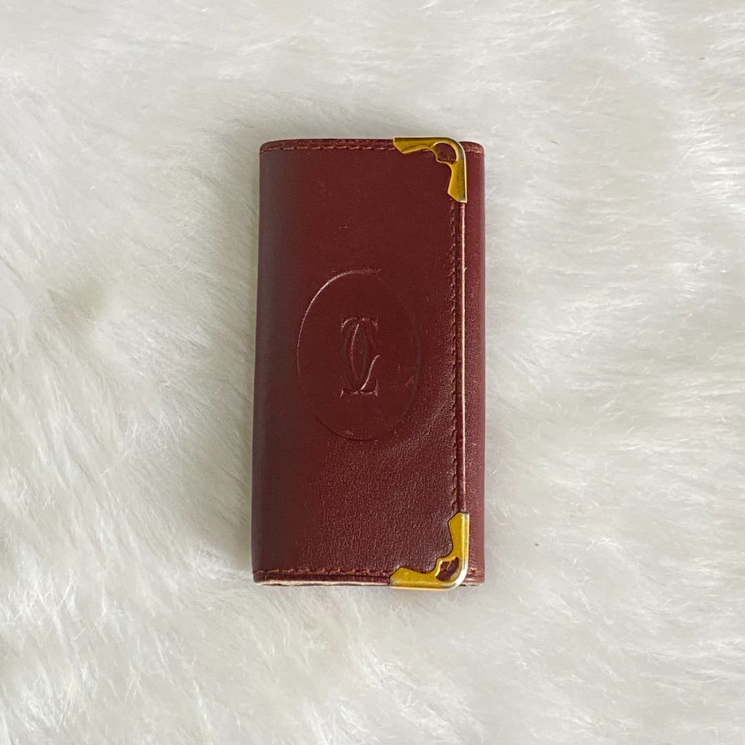 Cartier Vintage Burgundy Leather Key Case Holder, Women's Fashion, Bags ...