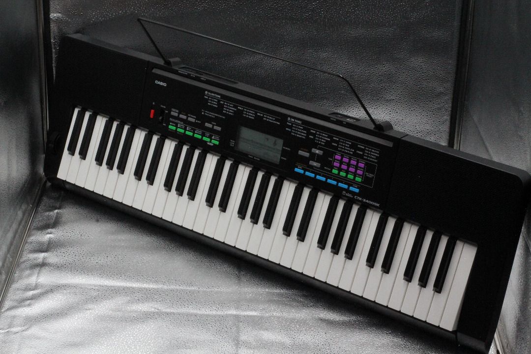 Casio CTK-3400SK 61 Keys Electronic Keyboard with Adaptor, X-Stand and ...