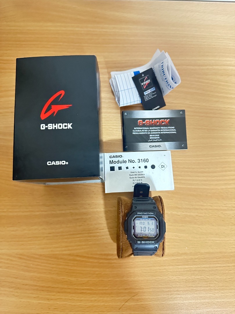 Casio G-Shock G-5600E Black Rubber Tough Solar (currently G-5600UE) not seiko omega rolex tudor ...