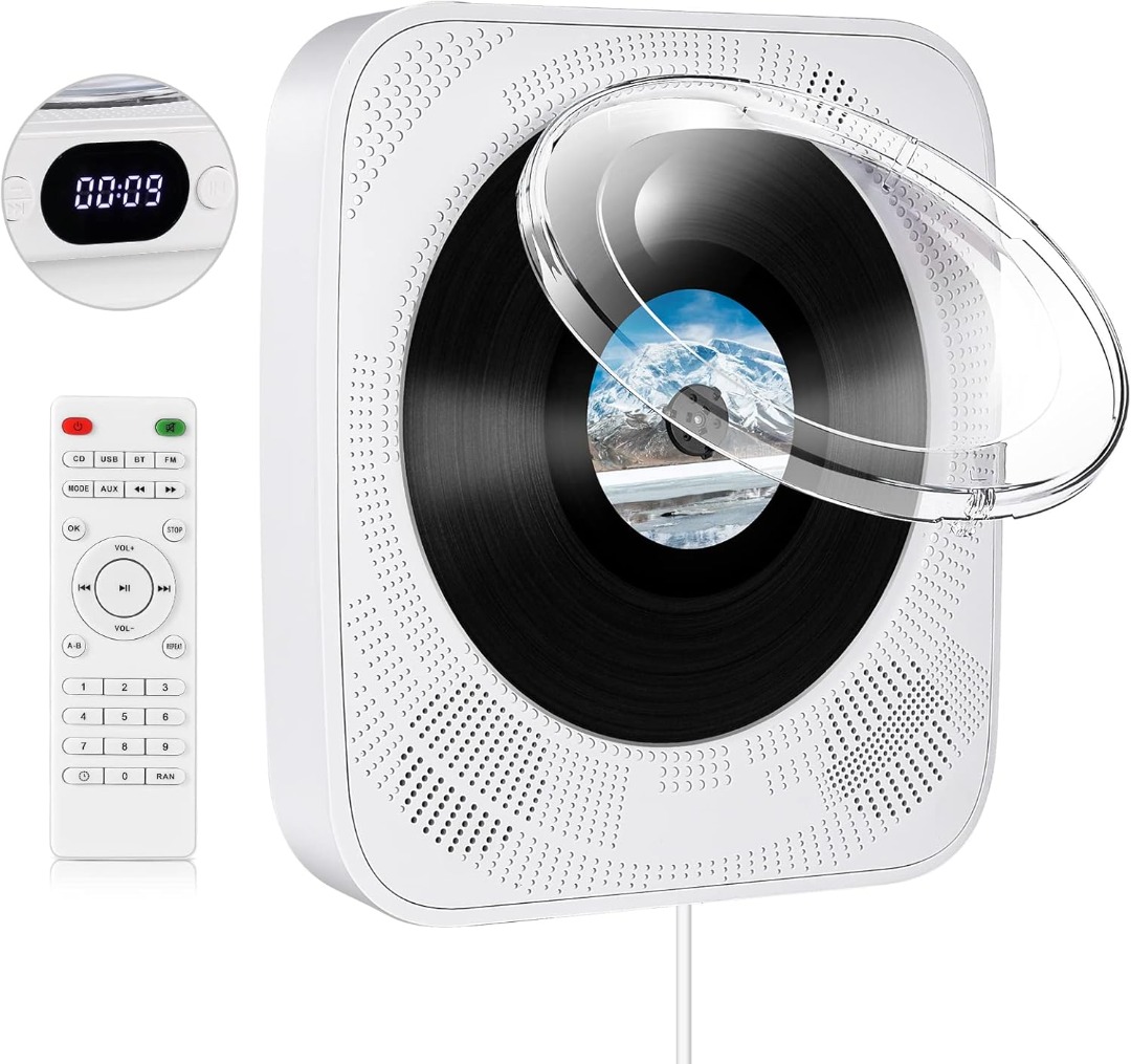 CD Player for home,CD Player with Bluetooth Support AUX/USB,CD Player ...