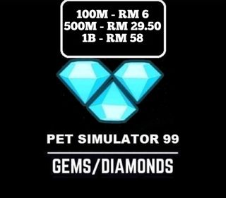 ROBLOX PS99 ( Pet Simulator 99 ) Gems, Video Gaming, Gaming Accessories ...