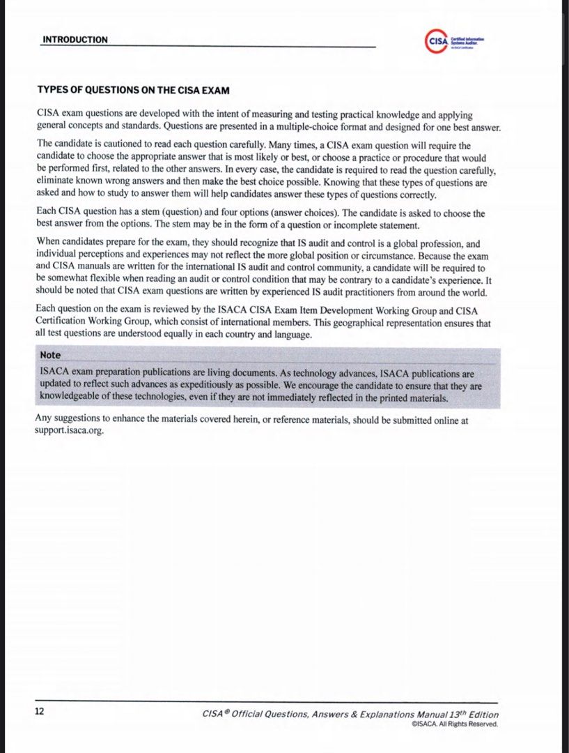 CISA QAE 13th Edition 2024 (New) - Softcopy, Hobbies & Toys, Books ...